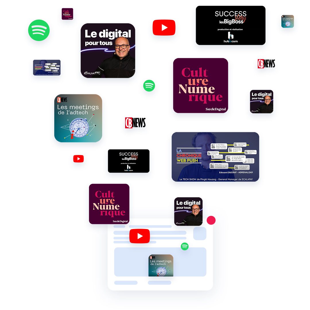 Webinars push notification and podcasts - Adrenalead's replays