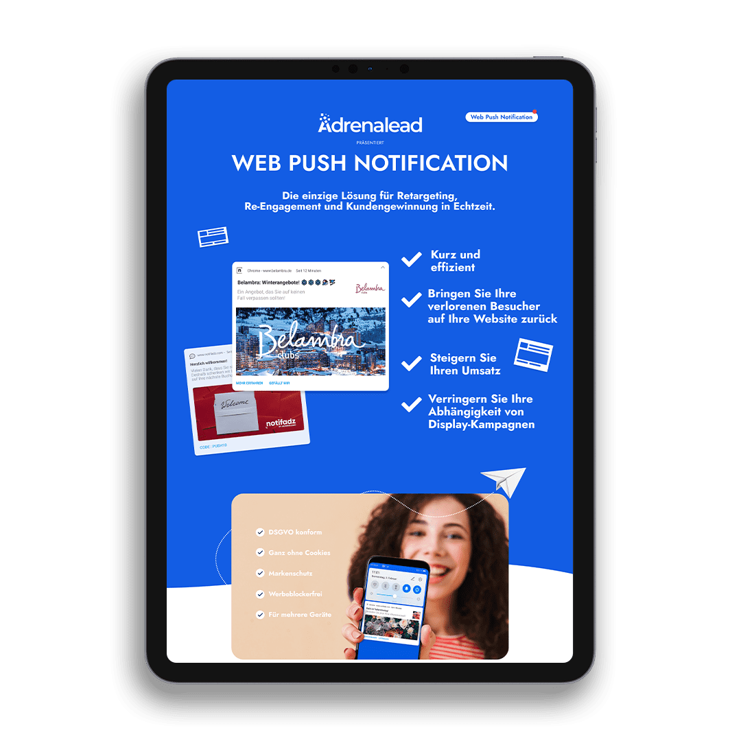 Infografiken | Web-Push-Benachrichtigung | Adrenalead